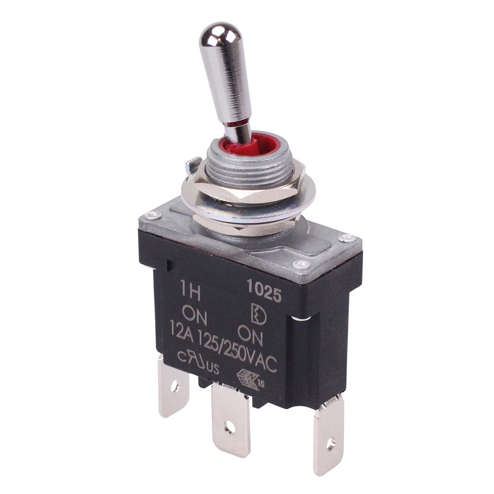 On-On Sealed 12mm Toggle Switch SPDT 12A IP68 — Switch Electronics ...