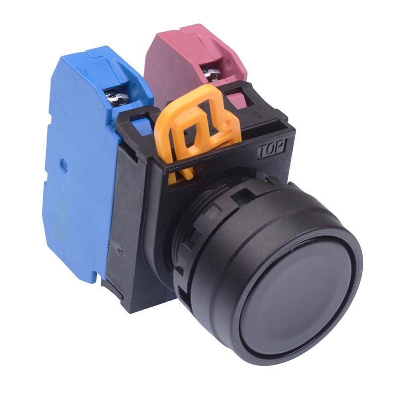 YW1B-M1E11B Black 22mm Momentary Push Button Switch 1NO-1NC IP65 IDEC ...