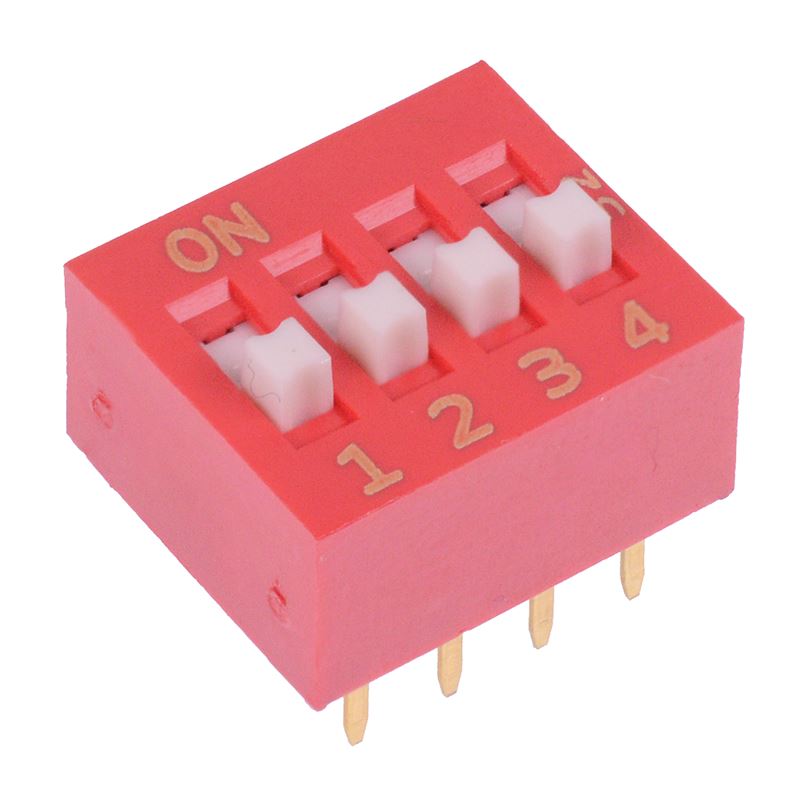 NDS-04-V 4 Way Raised Actuator DIP Switch SPST APEM — Switch Electronics | Your One Stop ...
