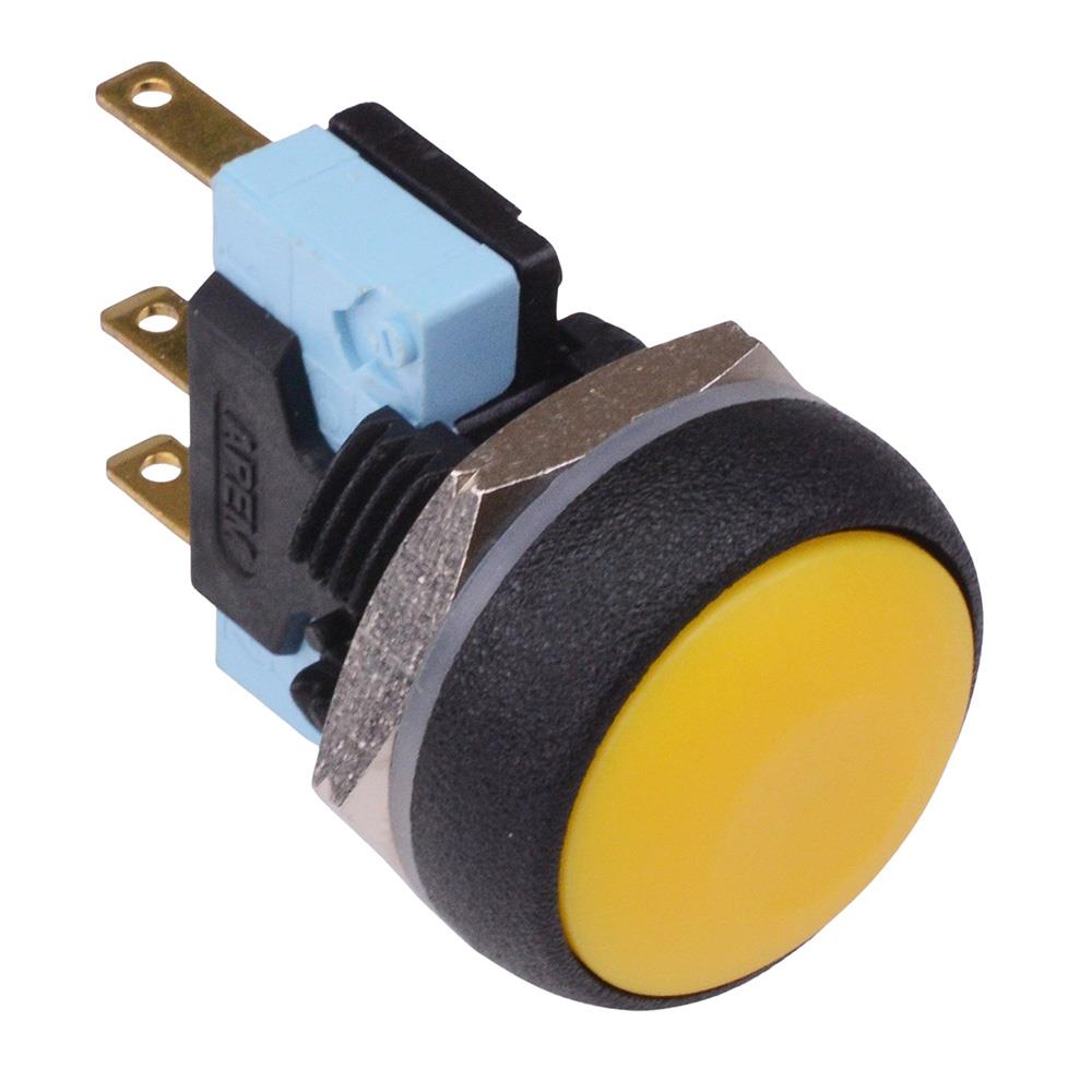 IRR7Z252 APEM Yellow Round 16mm Momentary Push Button Switch SPDT 5A I ...