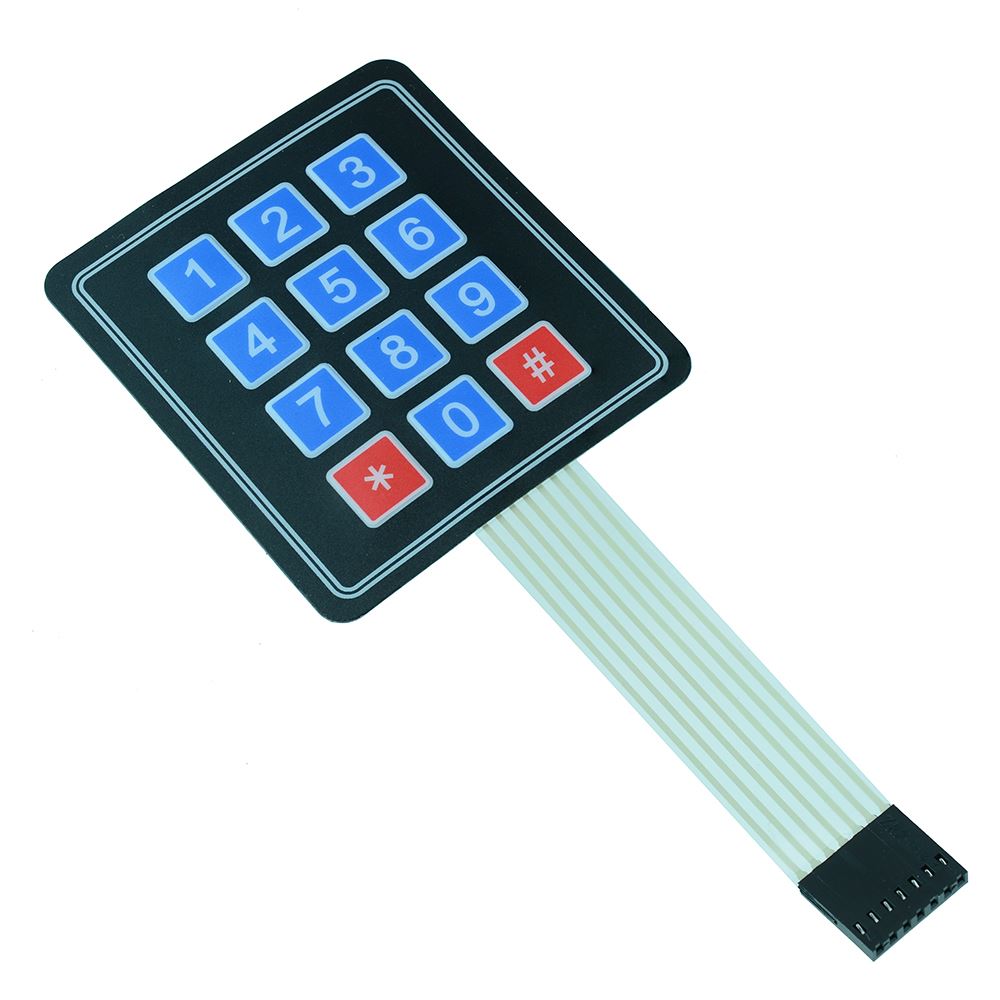 3x4 Matrix Membrane Keypad — Switch Electronics | Your One Stop ...