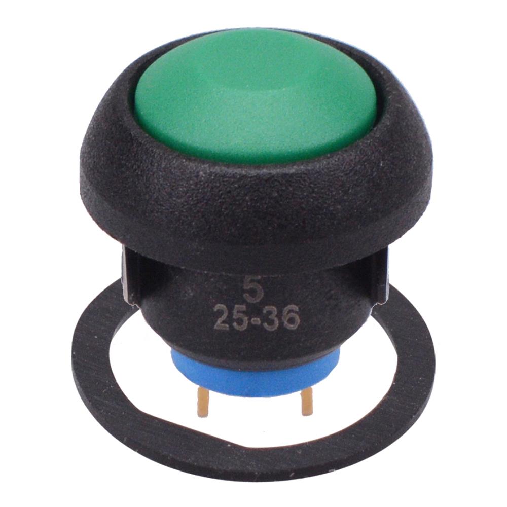 IBR3SAD3 Green Momentary Snap-In 12mm Push Button Switch SPST IP67 ...