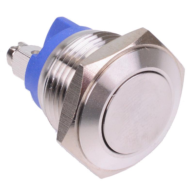 Off-(On) 16mm Stainless Steel Vandal Resistant Push Button Switch 2A S ...