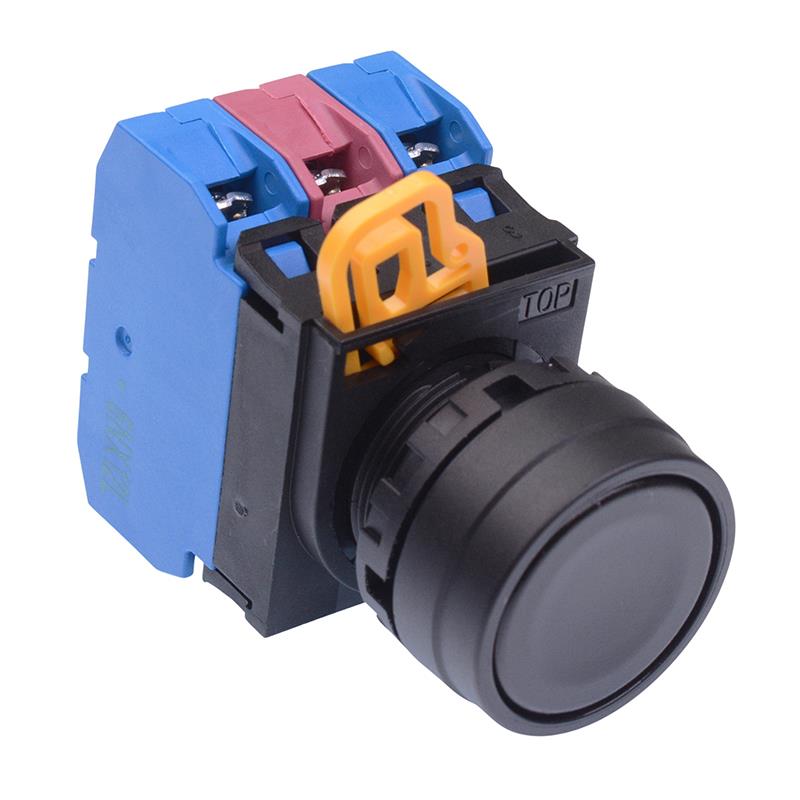 YW1B-M1E21B Black 22mm Momentary Push Button Switch 2NO-1NC IP65 IDEC — Switch Electronics ...