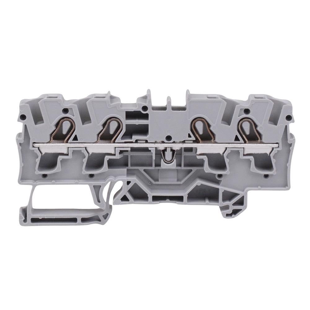 2004-1401 WAGO Grey 4-Way DIN Rail Mount Terminal Block 6mm² 32A ...
