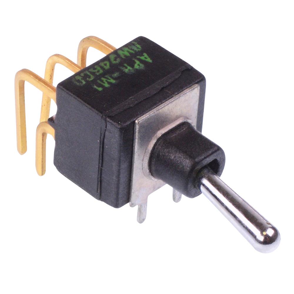 Sw246cd 13 Apem On On Washable Pcb Miniature Toggle Switch Dpdt 0 4a 2 — Switch Electronics