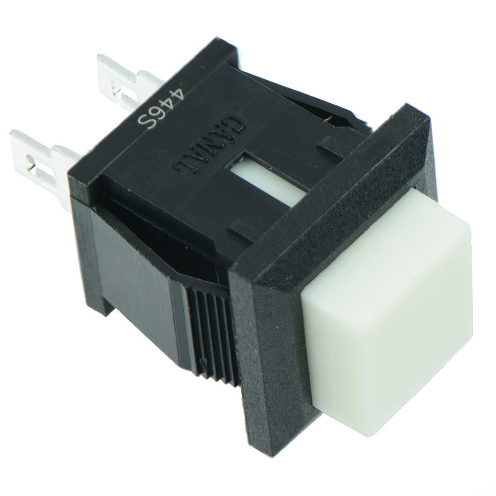 White Square Momentary On-(Off) Push to Break Switch 1A SPST — Switch ...