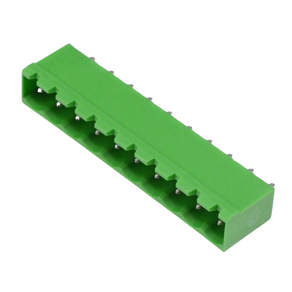 10-Way 5.08mm Vertical PCB Header Closed Ends Green 16A 300V — Switch ...