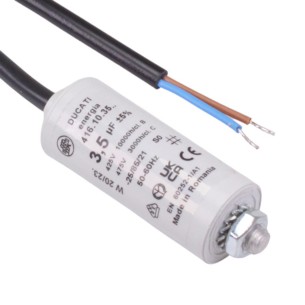 3.5uF Motor Run Prewired Capacitor Metallised Polypropylene 425V ...