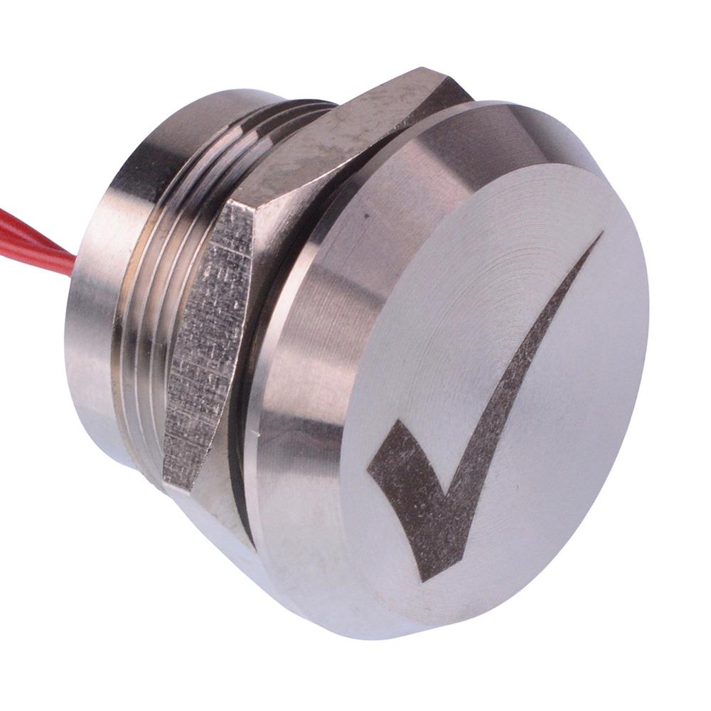 PBARYAFB000 APEM Momentary NO 22mm Stainless Steel Piezo Switch Prewir ...