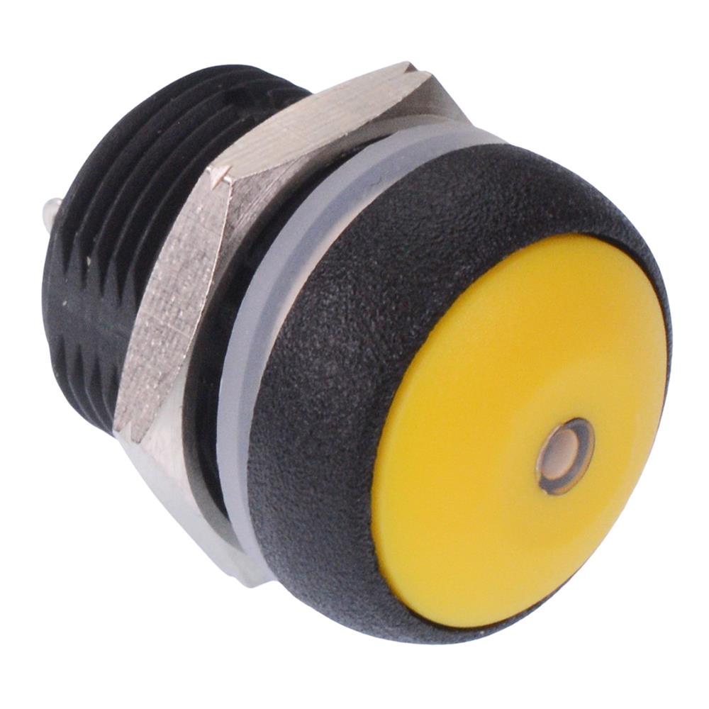 IRR3S452L0Y APEM Yellow LED Yellow Button Round 16mm Momentary Push Bu ...
