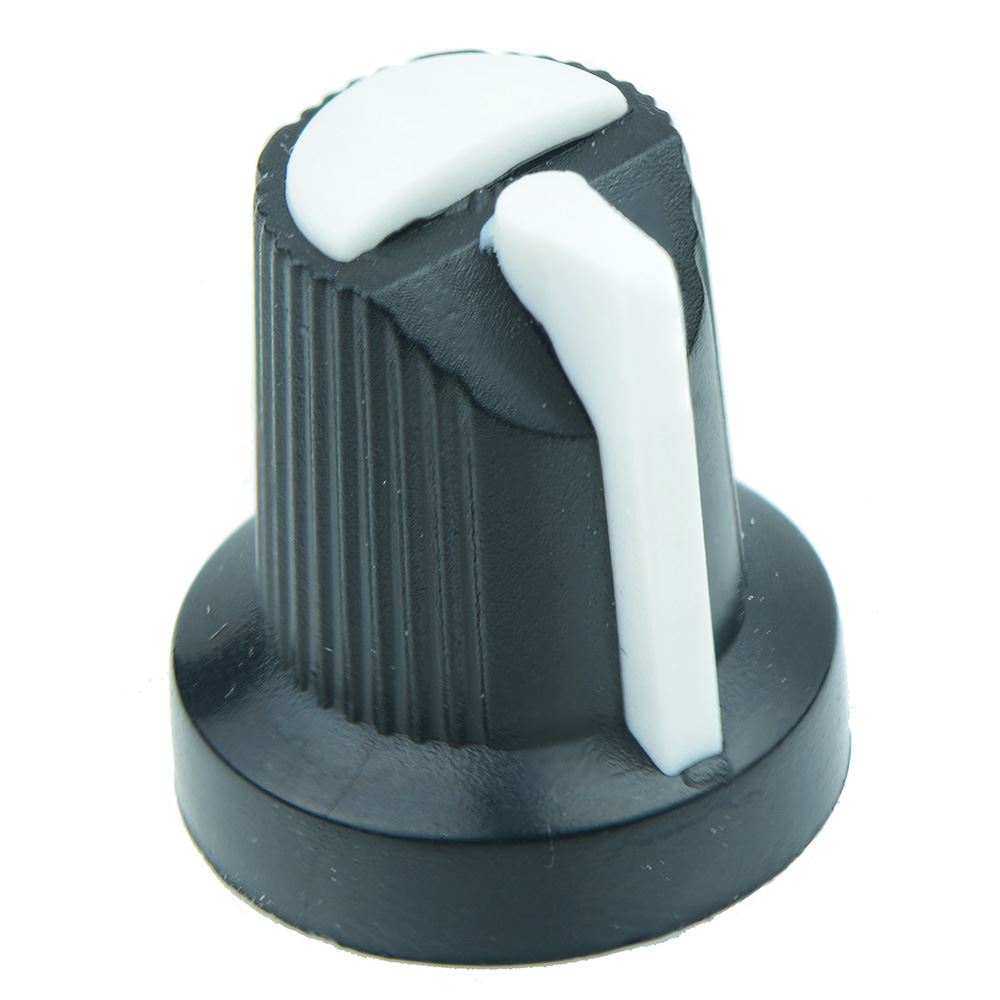 White Line 6mm Pointer Knob — Switch Electronics | Your One Stop ...
