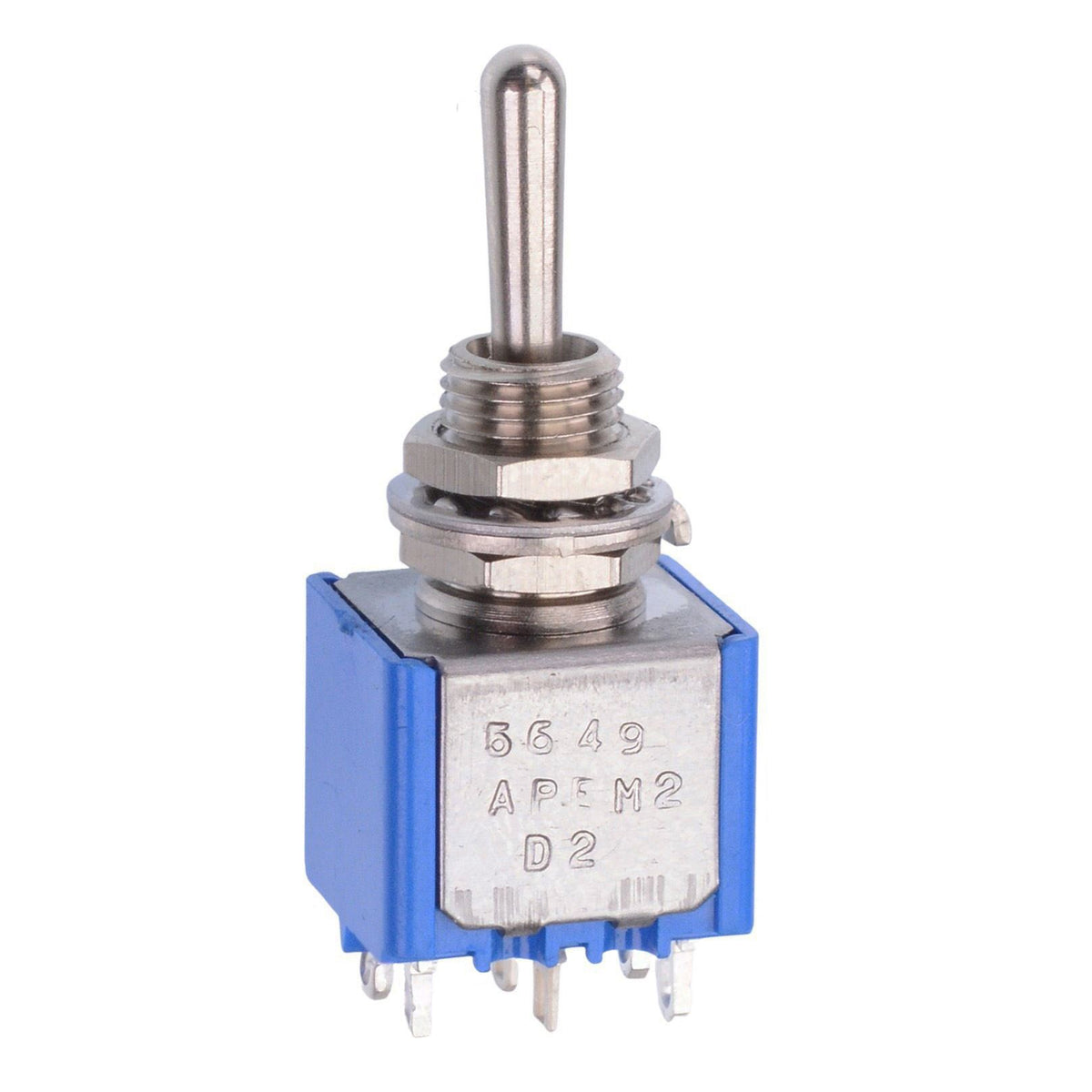 5649A On-Off-On 6.35mm Miniature Toggle Switch DPDT 4A 30VDC APEM — Switch Electronics | Your ...