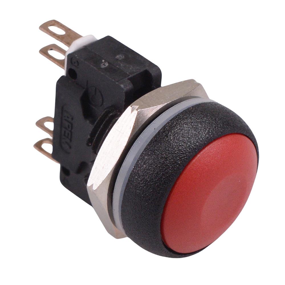IRR8Z262 APEM Red Round 16mm Momentary Push Button Switch DPDT 5A IP67 — Switch Electronics ...