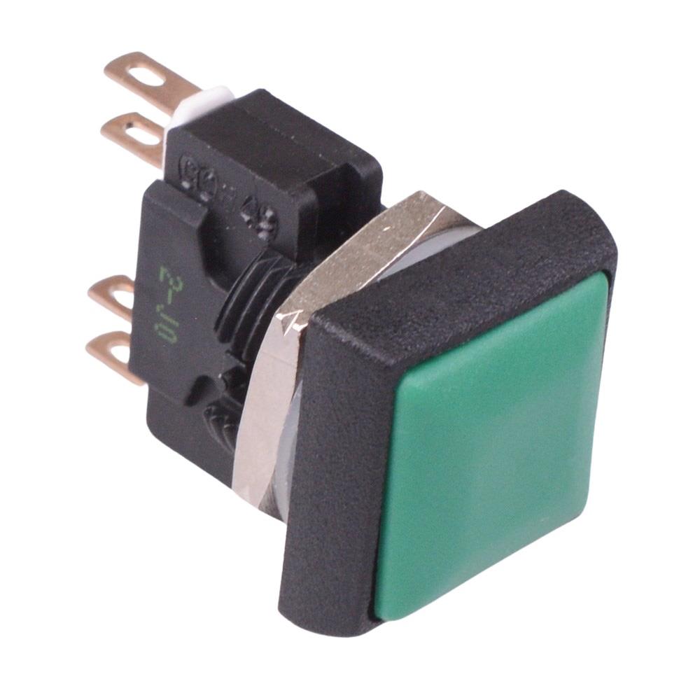 IRC8Z232 APEM Green Square 16mm Momentary NO/NC Push Button Switch DPD ...