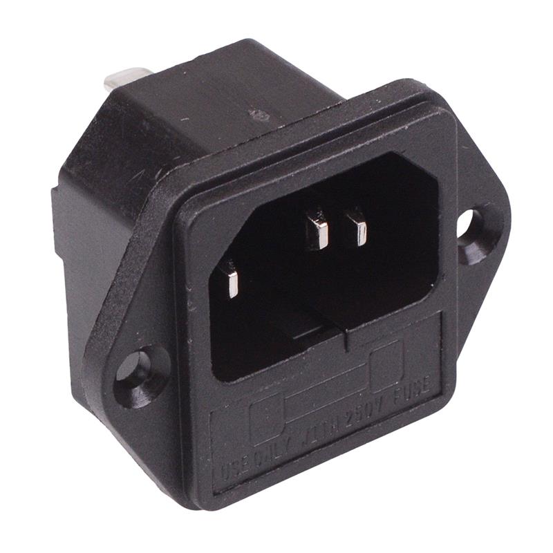 C14 IEC Fused Inlet Socket Chassis Mount 10A — Switch Electronics ...