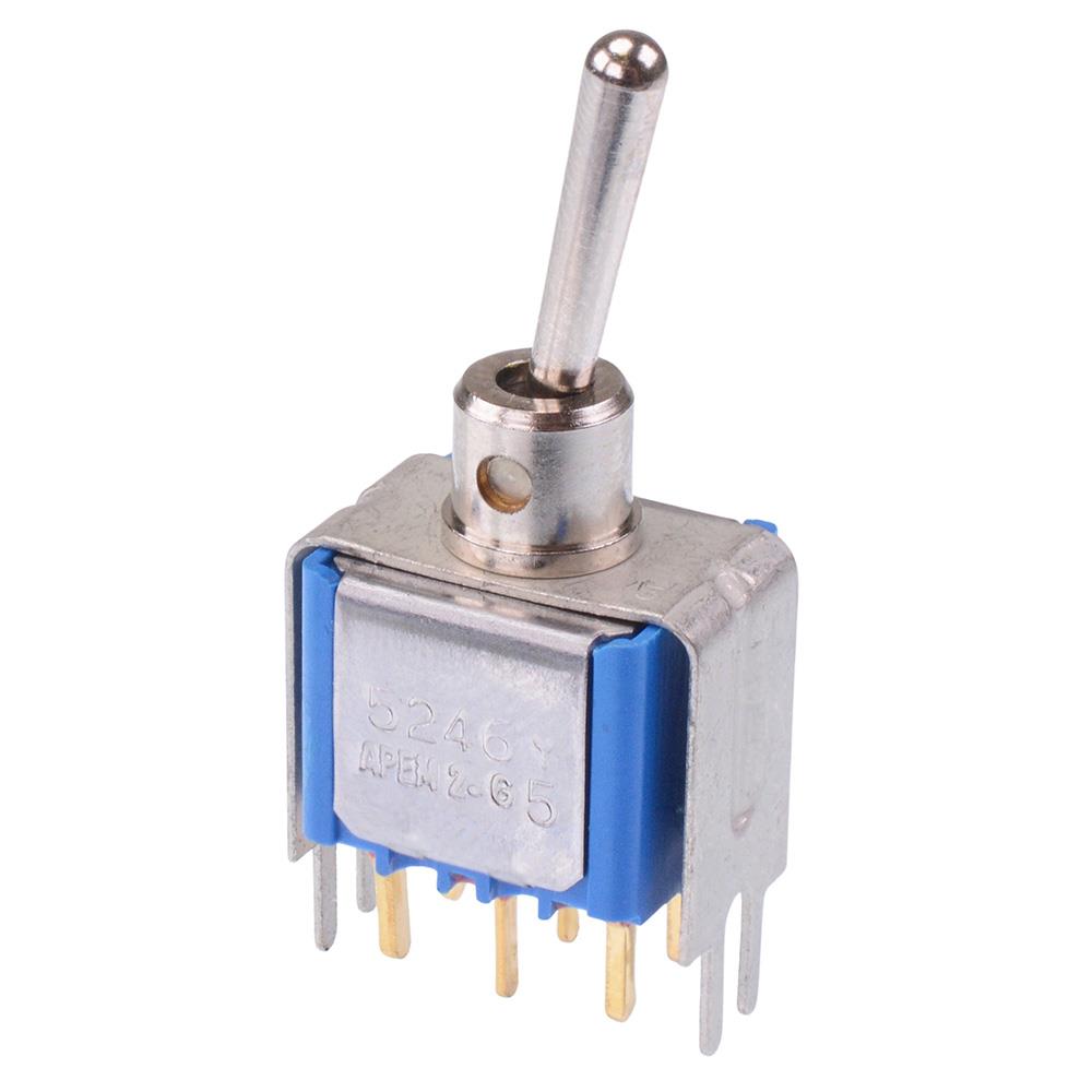 5246YCDB APEM On-On Miniature PCB Toggle Switch DPDT — Switch ...