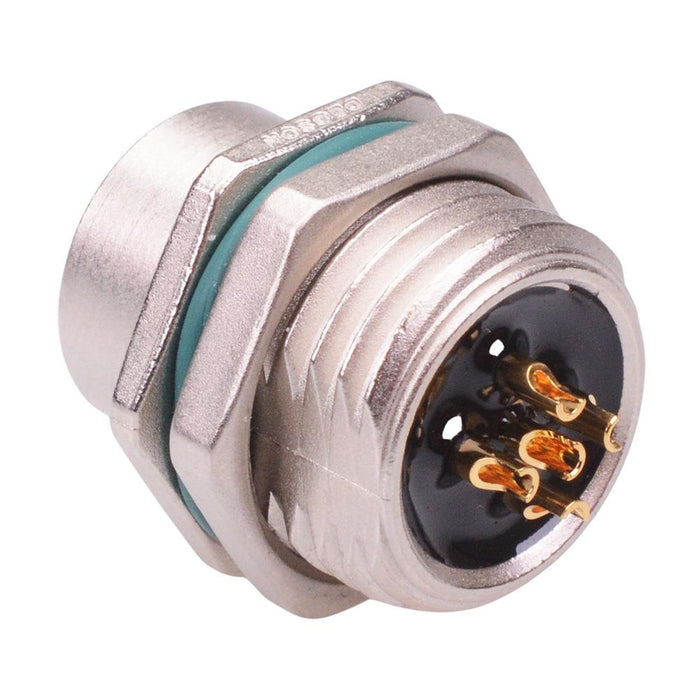 5 Way M12 Female Front Mounting Receptacle Circular Connector IP68 4A ...