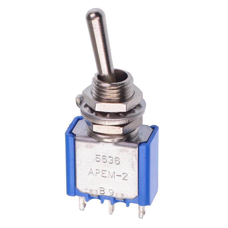5636A On-On 6.35mm Miniature Toggle Switch SPDT 4A 30VDC APEM — Switch Electronics | Your One ...