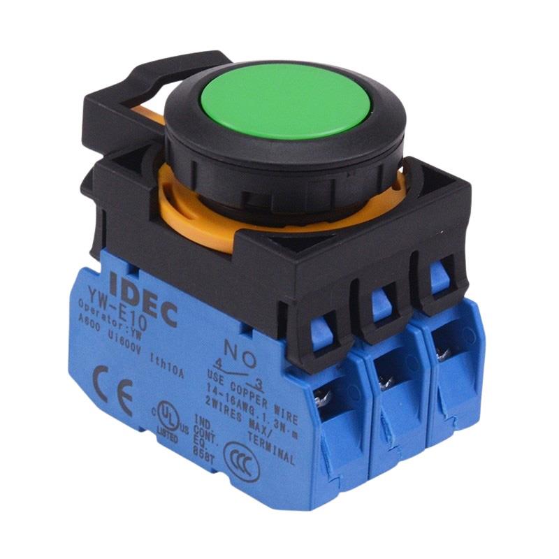 CW1B-M1E30G Green Momentary Push Button Switch 3NO IP65 IDEC — Switch Electronics | Your One ...