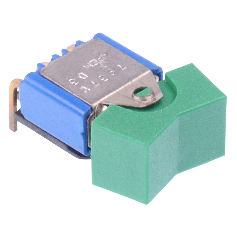 7937WAB Green (On)-Off-(On) Right Angle PCB Rocker Switch SPDT 4A 30VD ...