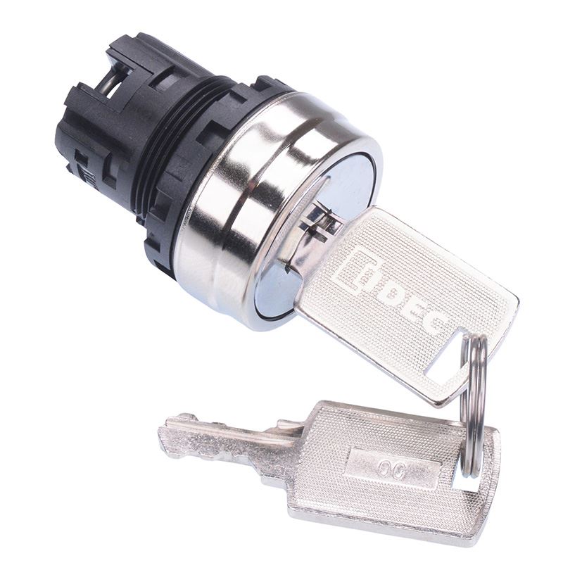 YW4K-2A 22mm 2 Position Maintained Metal Key Switch Head IDEC — Switch ...