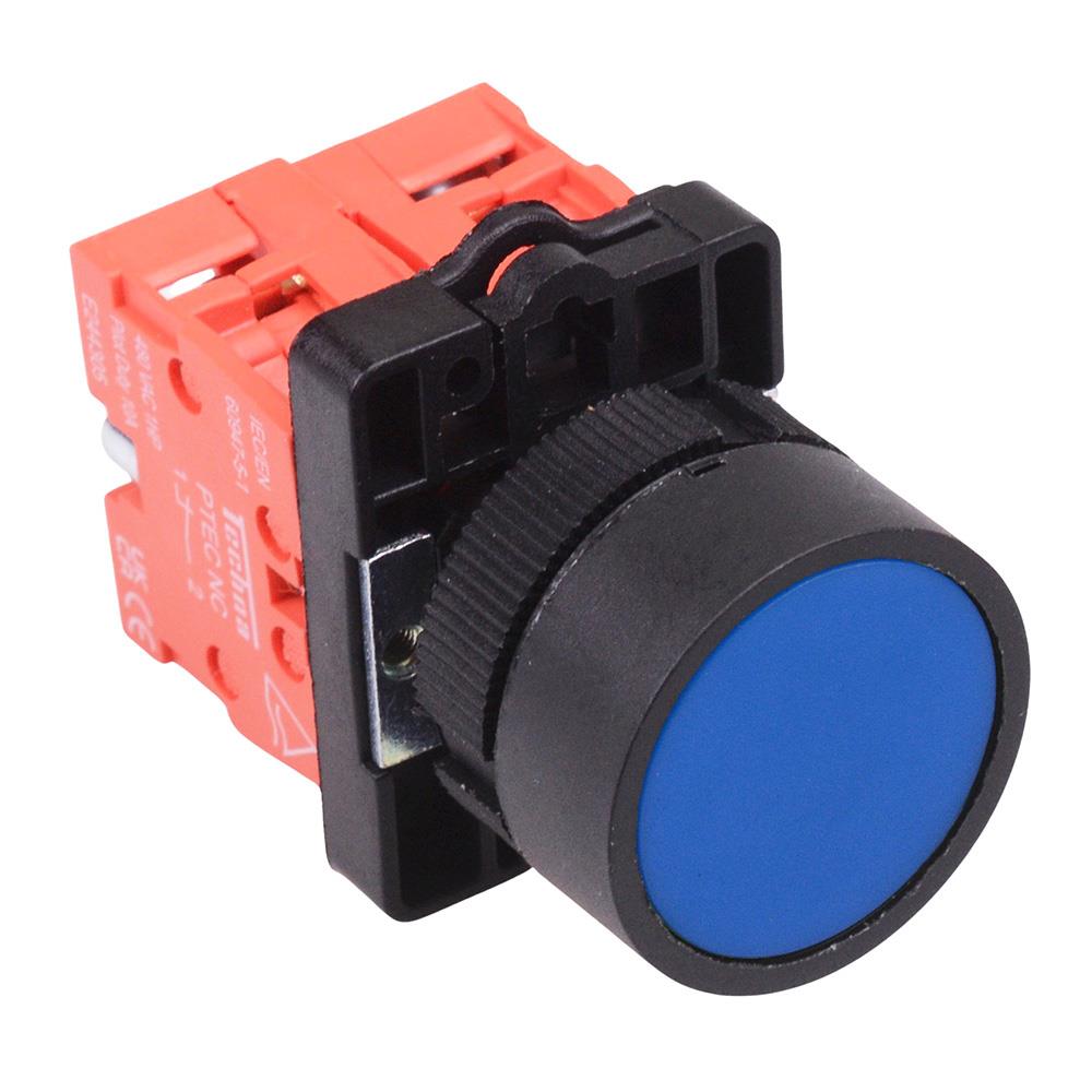 Techna PtecPNBlue Blue Flush Push Button Switch 10A 2NC — Switch ...