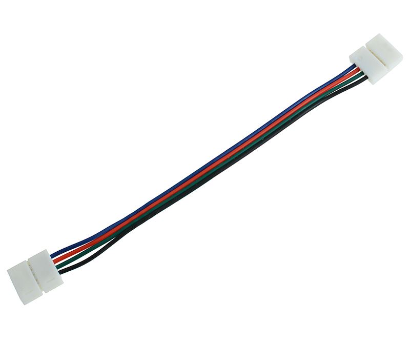 RGB 10mm 4-Pin LED Strip Connector 150mm Wire Double-Ended — Switch ...