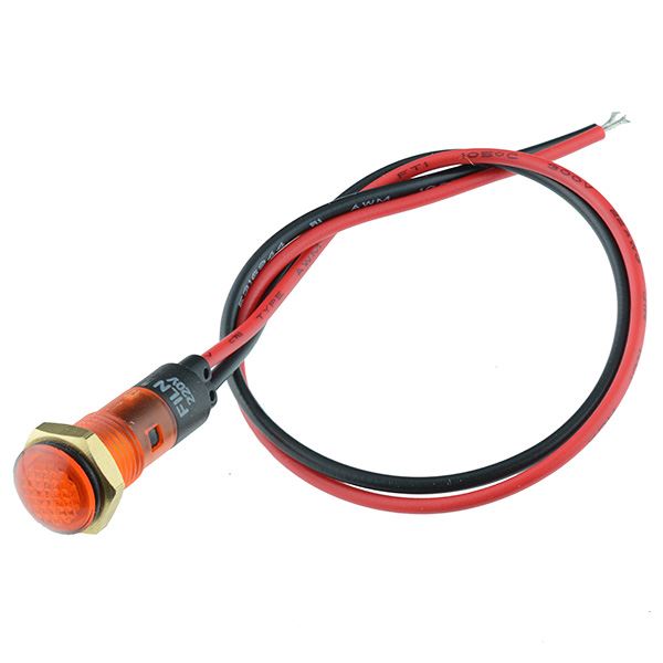 Yellow LED Prewired 8mm Panel Indicator 220V — Switch Electronics ...