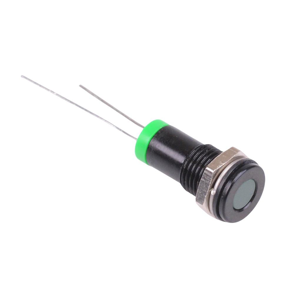 Q8F6BXXG12E Green Flush 8mm 12VDC LED Panel Indicator IP67 APEM ...