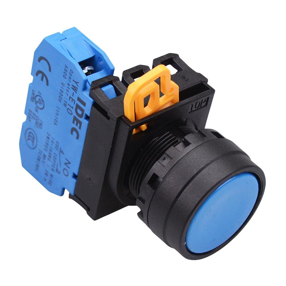 YW1B-A1E10S Blue 22mm Maintained Push Button Switch NO IP65 IDEC ...