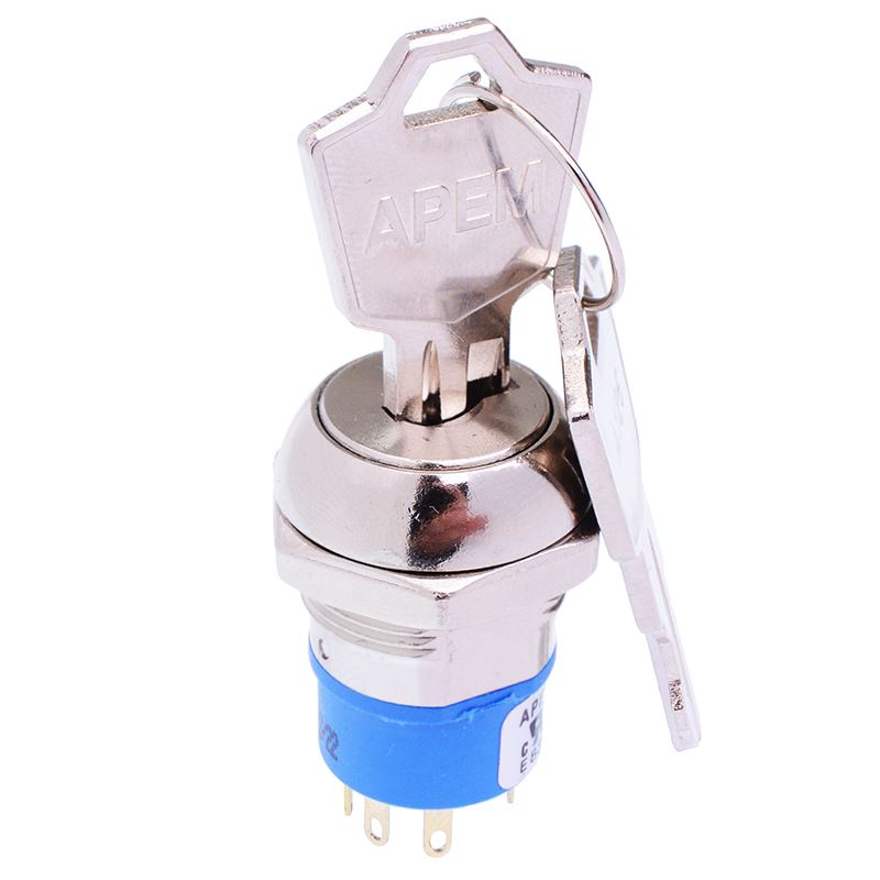 4 Way 19mm Key Switch DP4T 4A LK69NB126N3 — Switch Electronics | Your ...