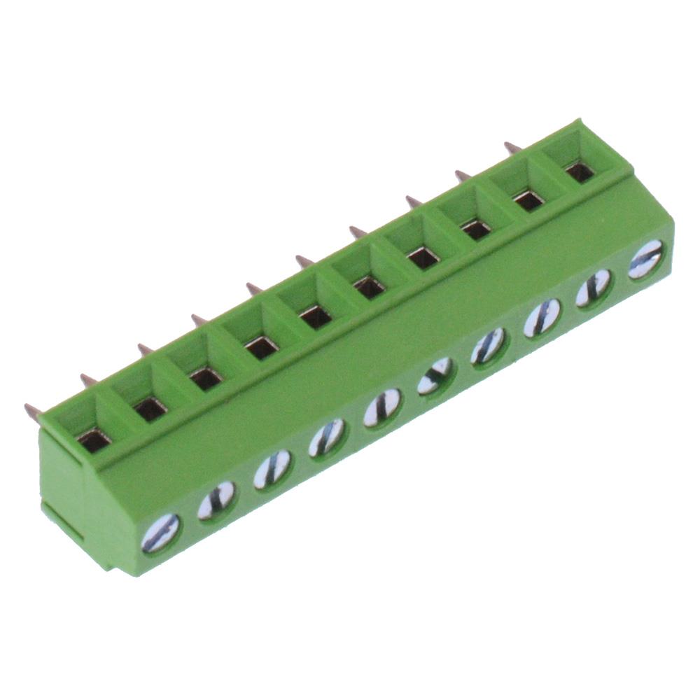 10-Way 3.81mm PCB Terminal Block Green 10A 150V — Switch Electronics ...