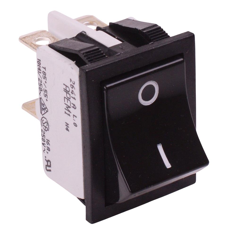 2641LH/2A232021L0 APEM Black On-Off Industrial Rocker Switch DPST 16A ...