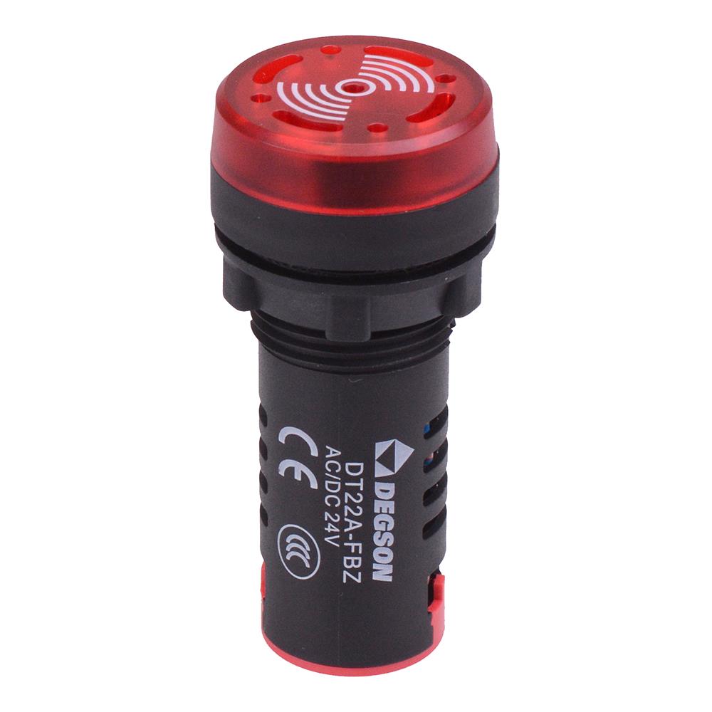 Red 24VDC Flashing Buzzer 22mm Pilot Light — Switch Electronics | Your ...