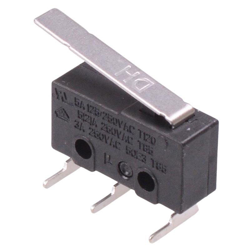 22mm Lever Horizontal PCB V4 Miniature Microswitch SPDT 5A — Switch ...