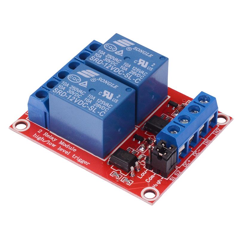 12V 2 Channel Relay Board Module Active Low - Terminal Blocks — Switch ...