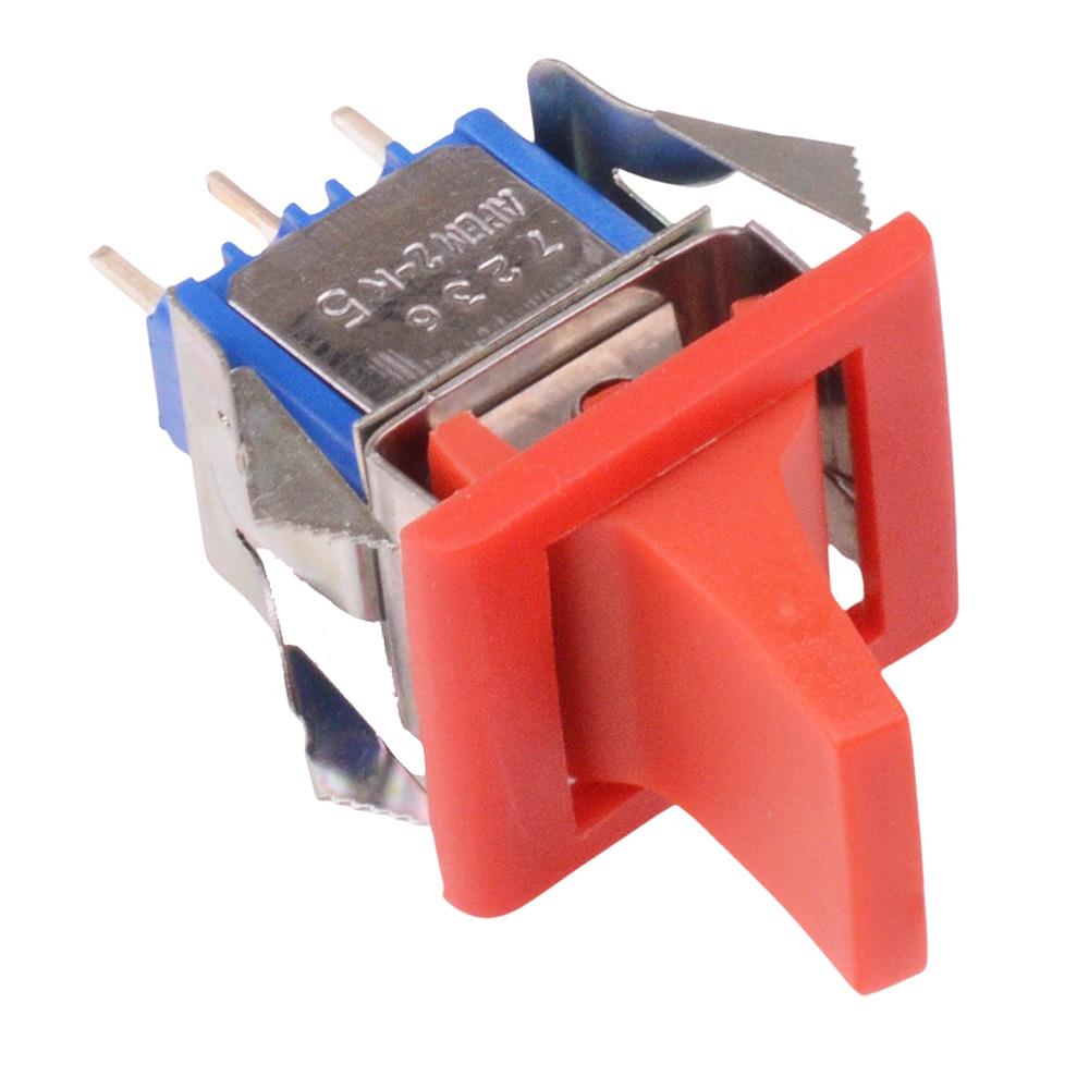 7236AB Red Paddle On-On PCB Rocker Switch SPDT 4A 30VDC — Switch ...