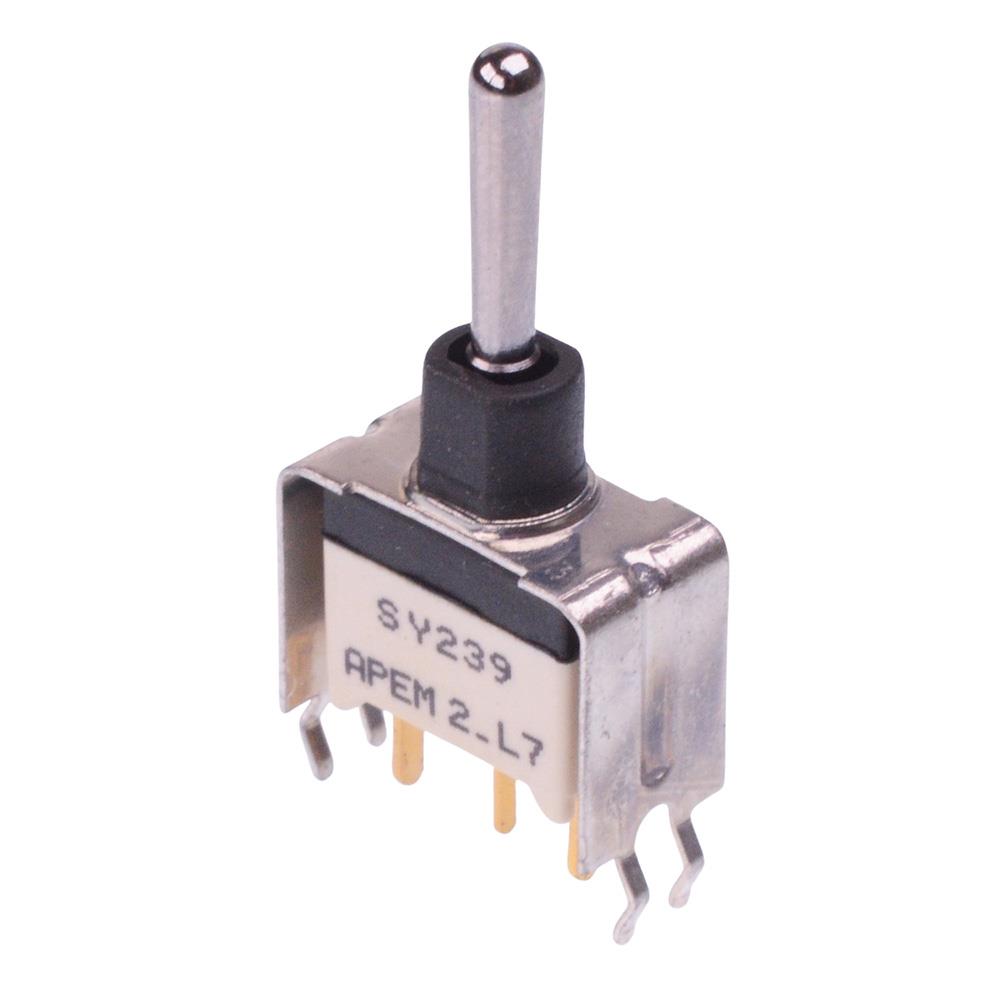 Sy239cd 13 Apem On Off On Washable Pcb Miniature Toggle Switch Spdt 0 — Switch Electronics