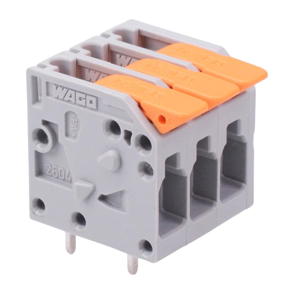 2604-1103 WAGO 3-Way 5mm Push-In PCB Terminal Block 4mm² 32A — Switch ...