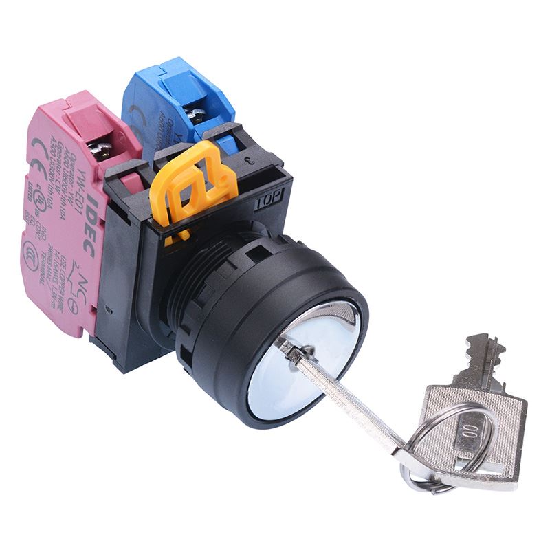 YW1K-3AE11N1 22mm 3 Position Maintained Key Switch 1NO-1NC IP65 IDEC ...
