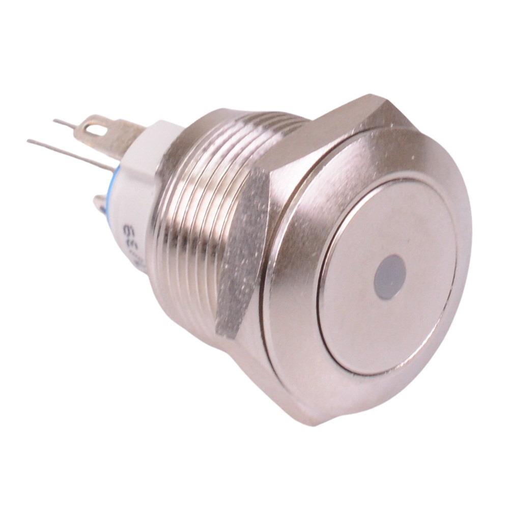 AV091L5EA200 APEM Yellow illuminated 19mm Latching Vandal Push Button ...