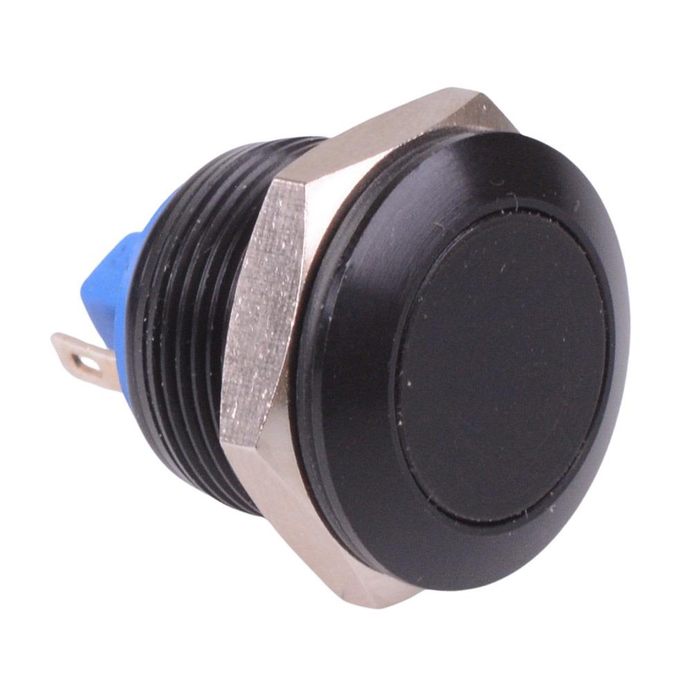 AV091003A270K APEM Off-(On) Momentary Black 19mm Flat Anti Vandal Push ...