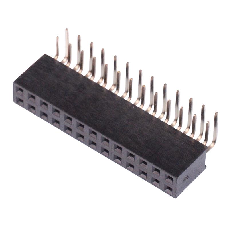 26-Way Double Row Right Angle PCB Socket 2.54mm — Switch Electronics ...