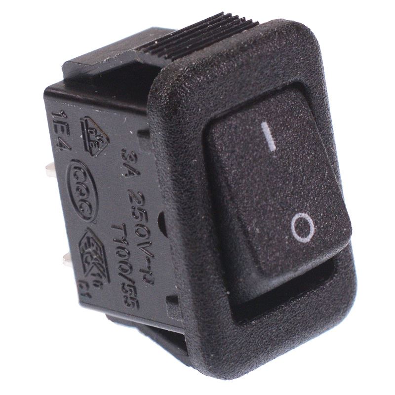 Off-(On) Momentary Miniature Rectangle Rocker Switch SPST 3A 250V ...