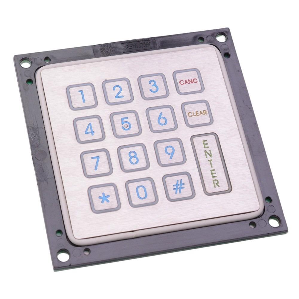 PQR15LXR12S 15-Key Stainless Steel Keypad IP65 APEM — Switch ...