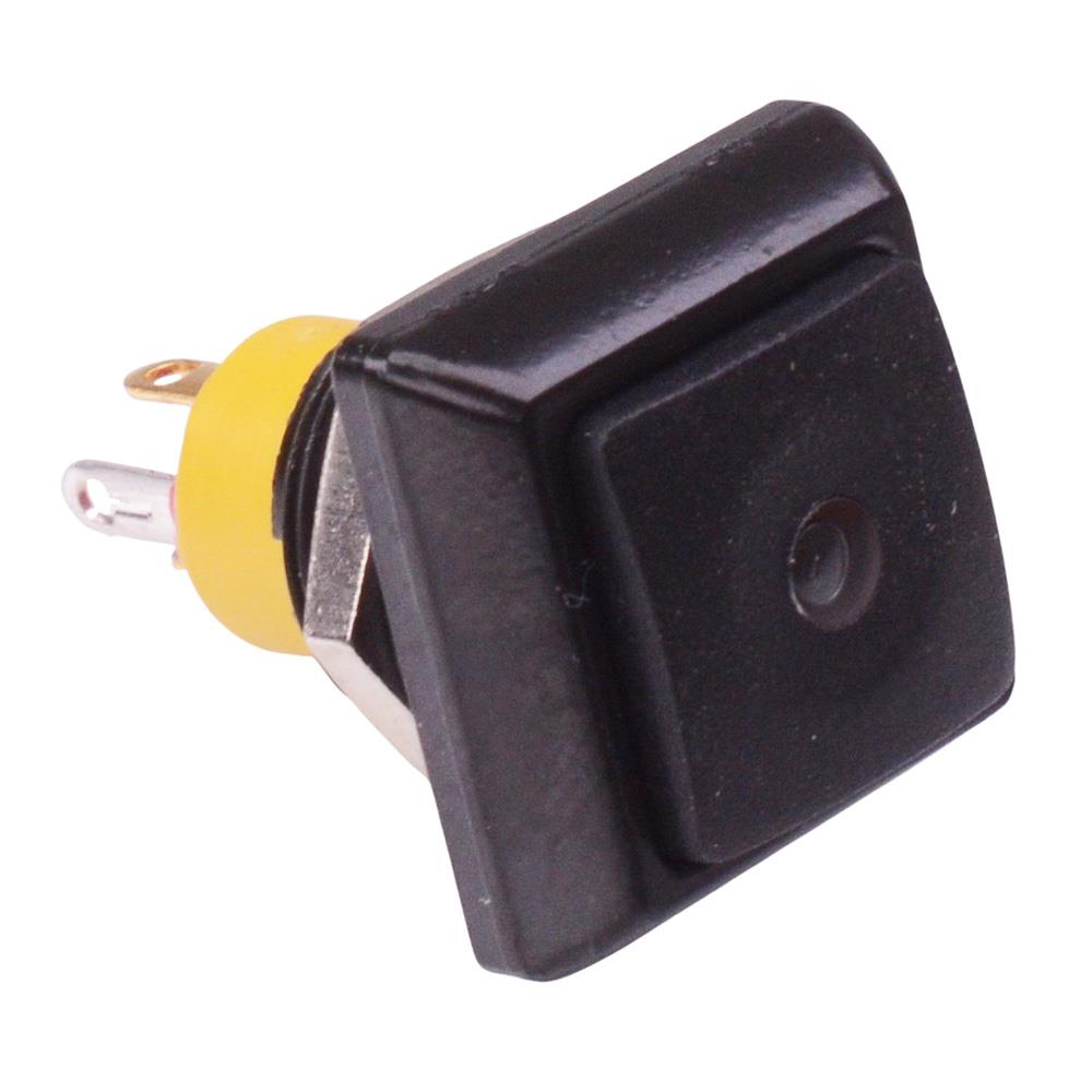 IPC3SAD2L0Y APEM Yellow LED Black Square Momentary 12mm Push Button Sw ...