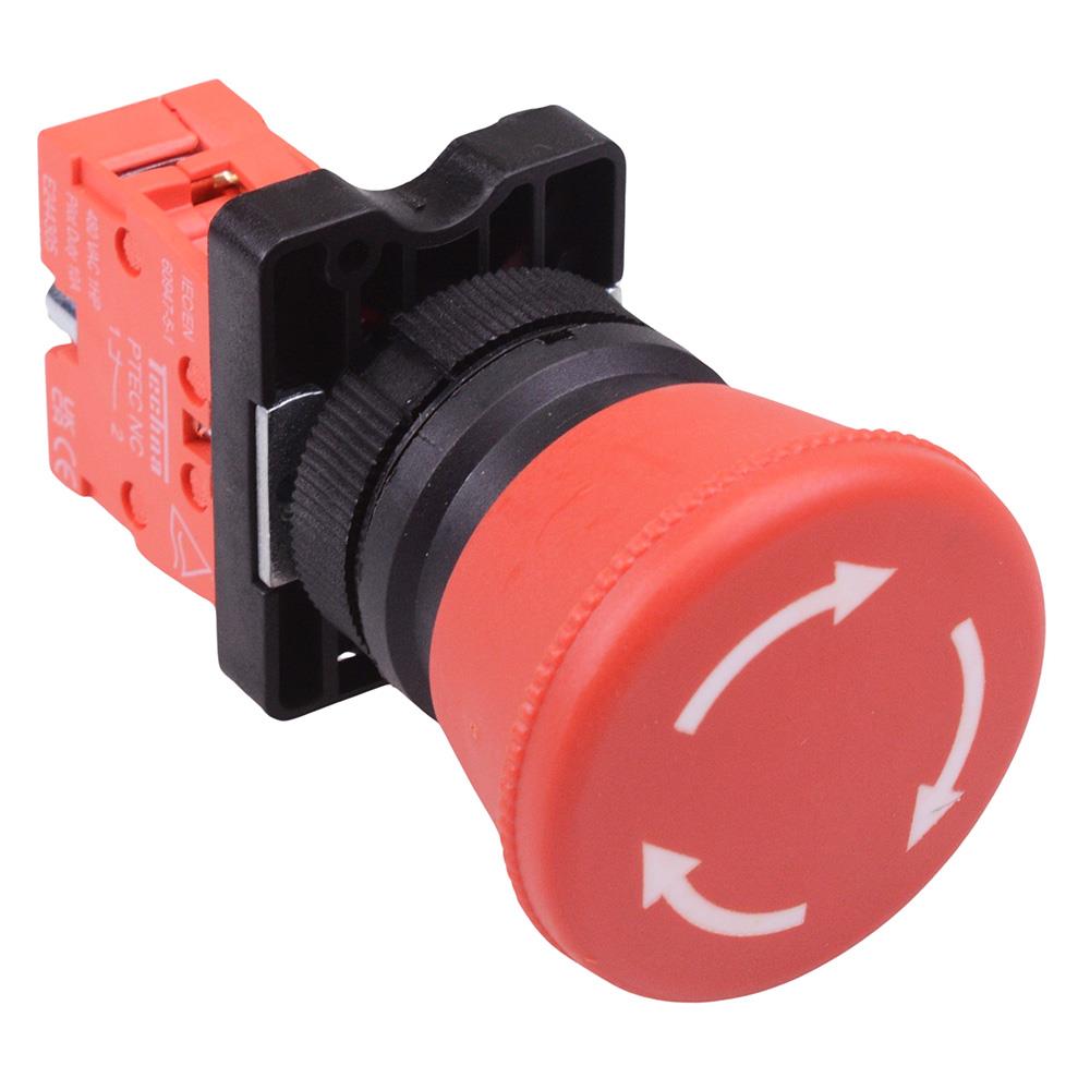Techna PtecMushT40 40mm Emergency Stop Button Switch Plastic 10A 1NC — Switch Electronics | Your ...