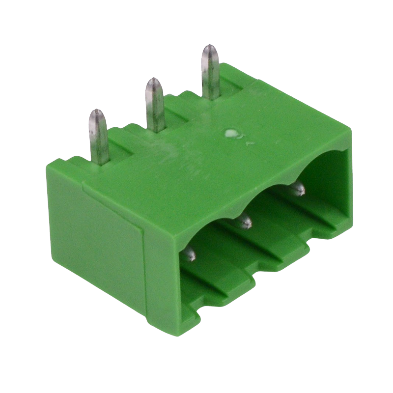 3-Way 5.08mm Right Angle PCB Header Closed Ends Green 15A 300V — Switch ...
