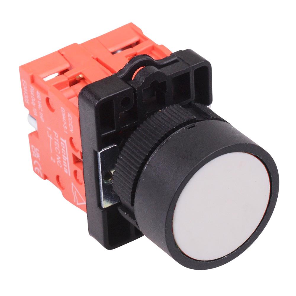 Techna PtecPNWhite White Flush Push Button Switch 10A 2NC — Switch ...